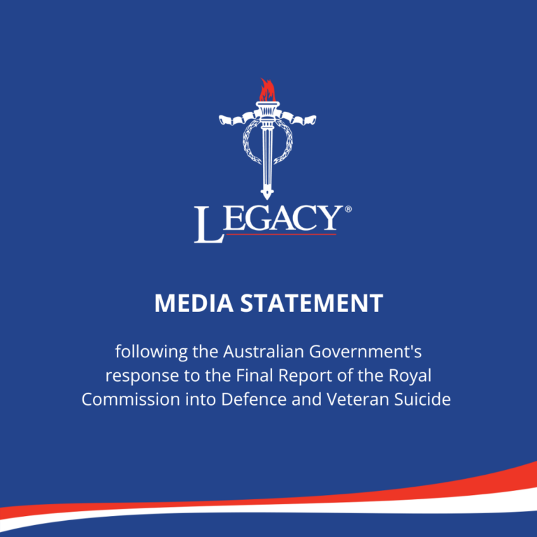 Legacy - Supporting our veterans' families since 1923.